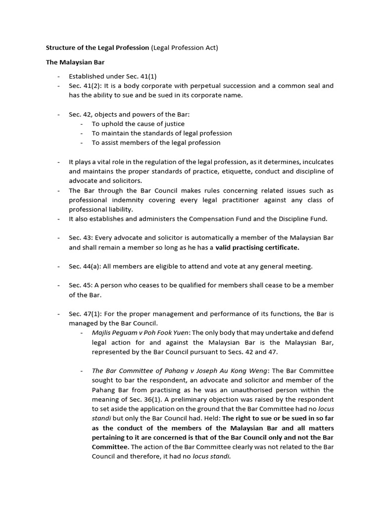 Structure of the Legal Profession | PDF