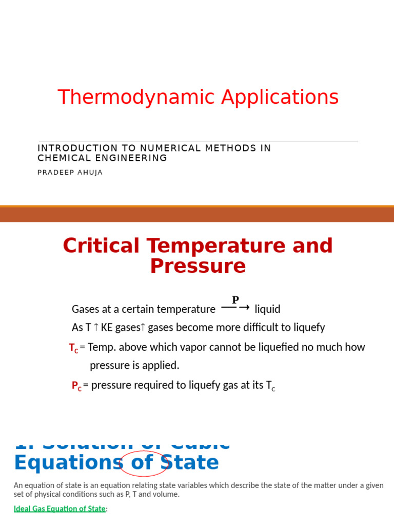 Lec 03 Thermodynamics Applications | PDF