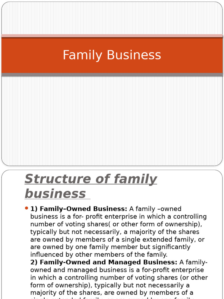 Unit 3-Family Business | PDF