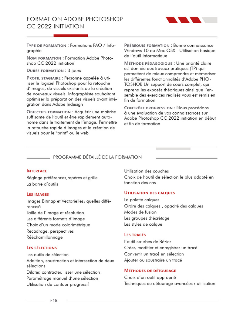 Formation Adobe Photoshop CC 2022 Initiation | PDF