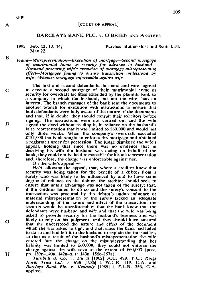 5-I-Barclays Bank v. Nicholas Edward O'Brien and Bridget Mary O'Brien | PDF
