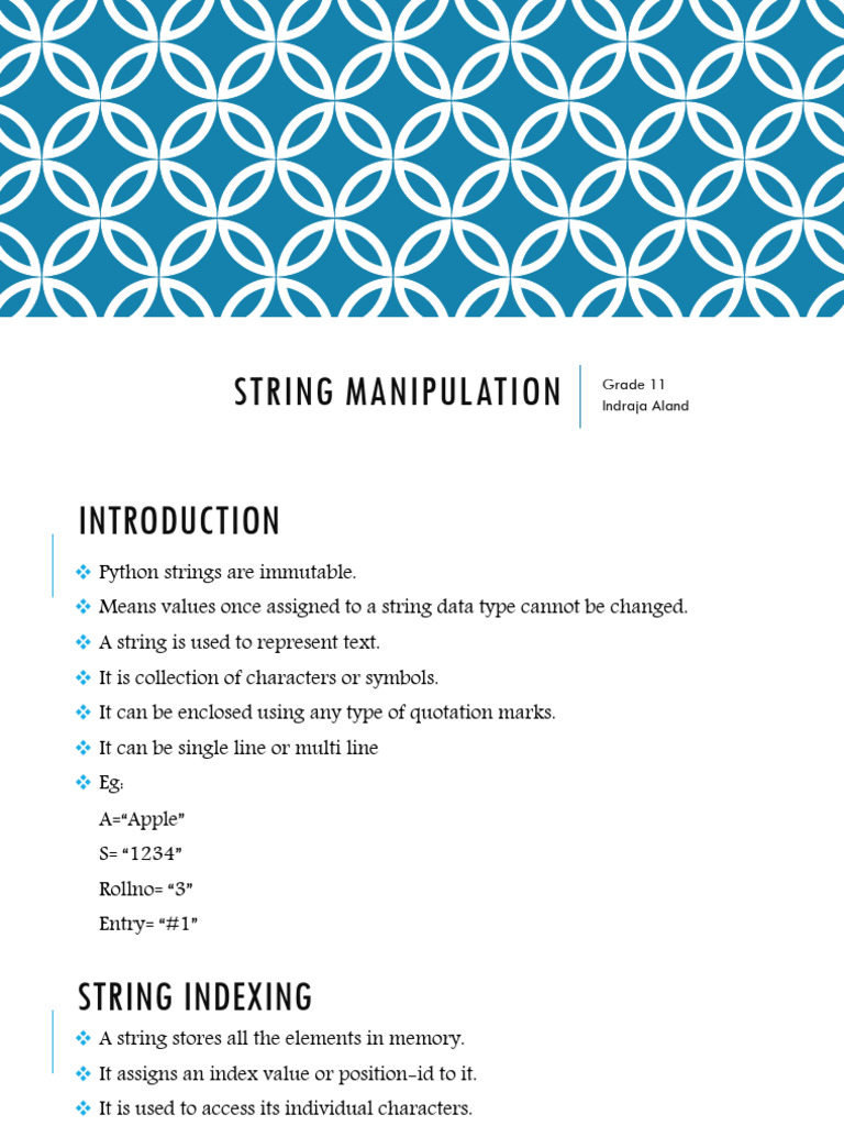 String Manipulation | PDF