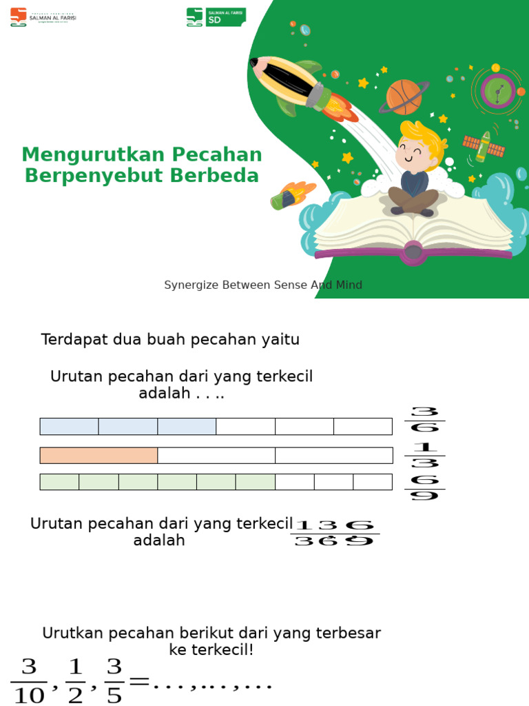 Mengurutkan Pecahan Berbeda Penyebut | PDF