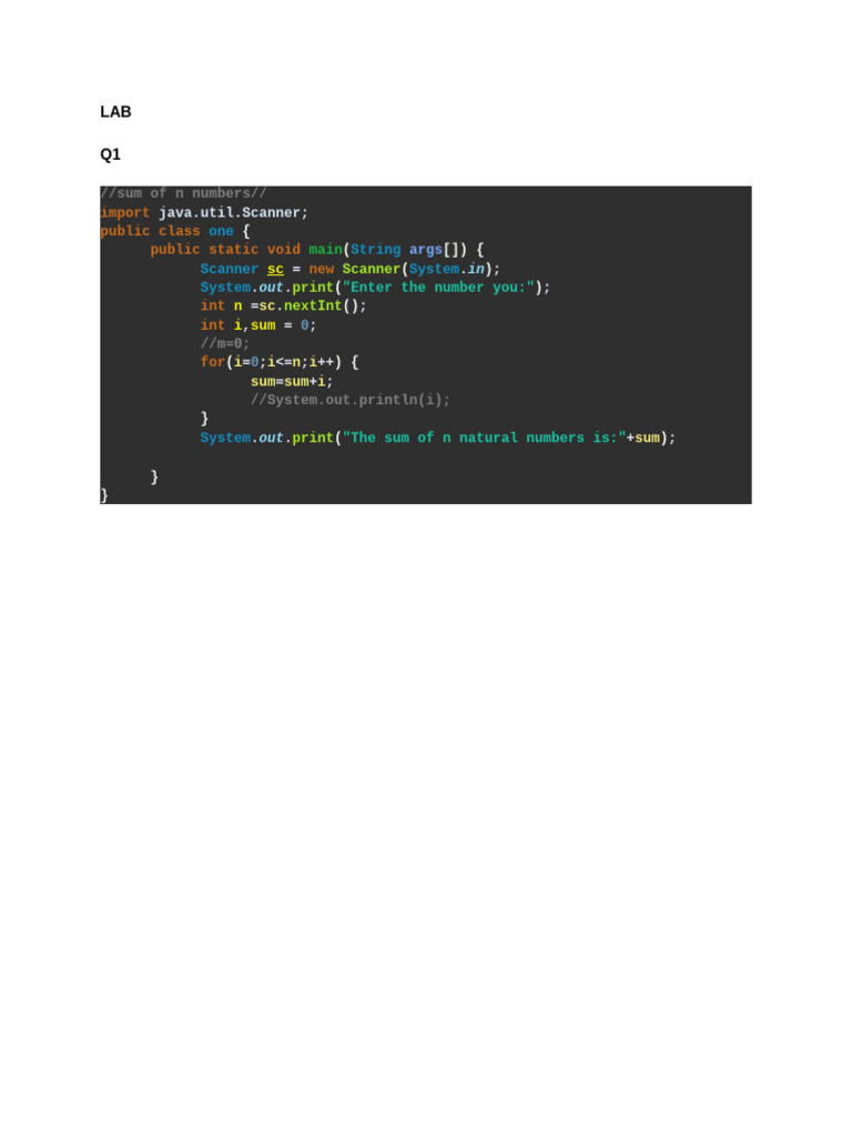 LAB Q1: Java Util Scanner | PDF