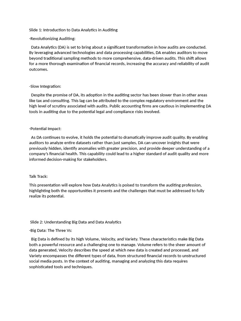 Pred Analytics PPT Content | PDF