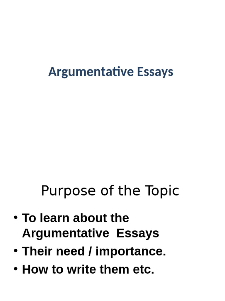 Argumentative Essay | PDF