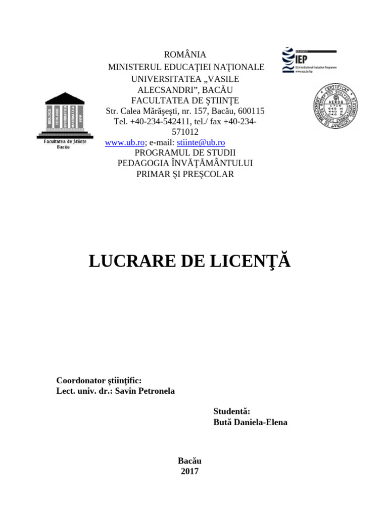 Lucrare de Licenta | PDF