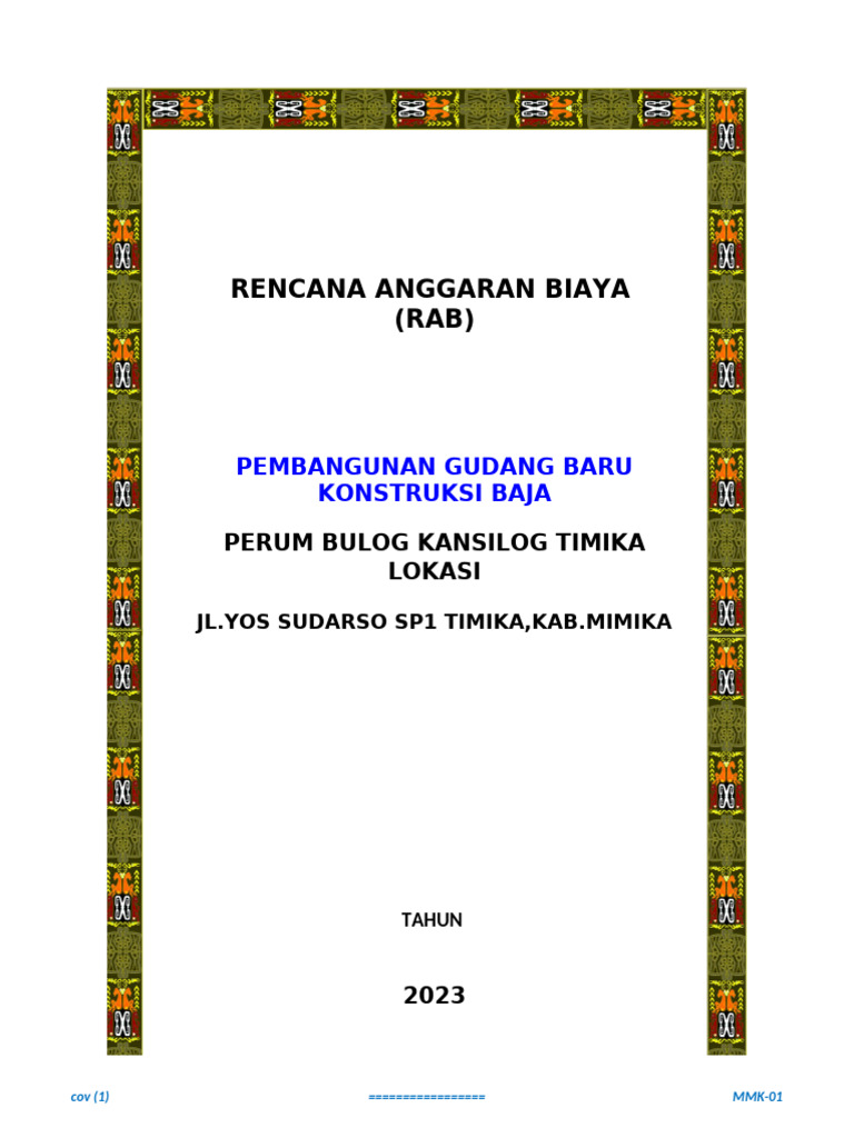 Rab Gudang Bulog MMK - 1 | PDF