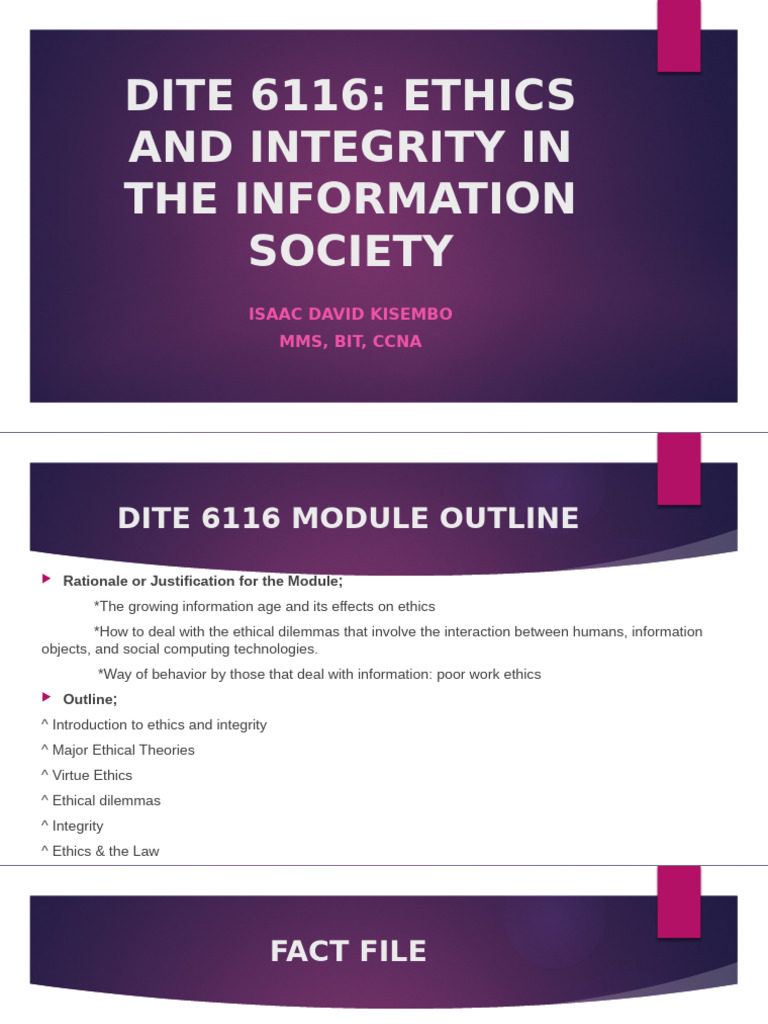 Ethics and Integrity | PDF