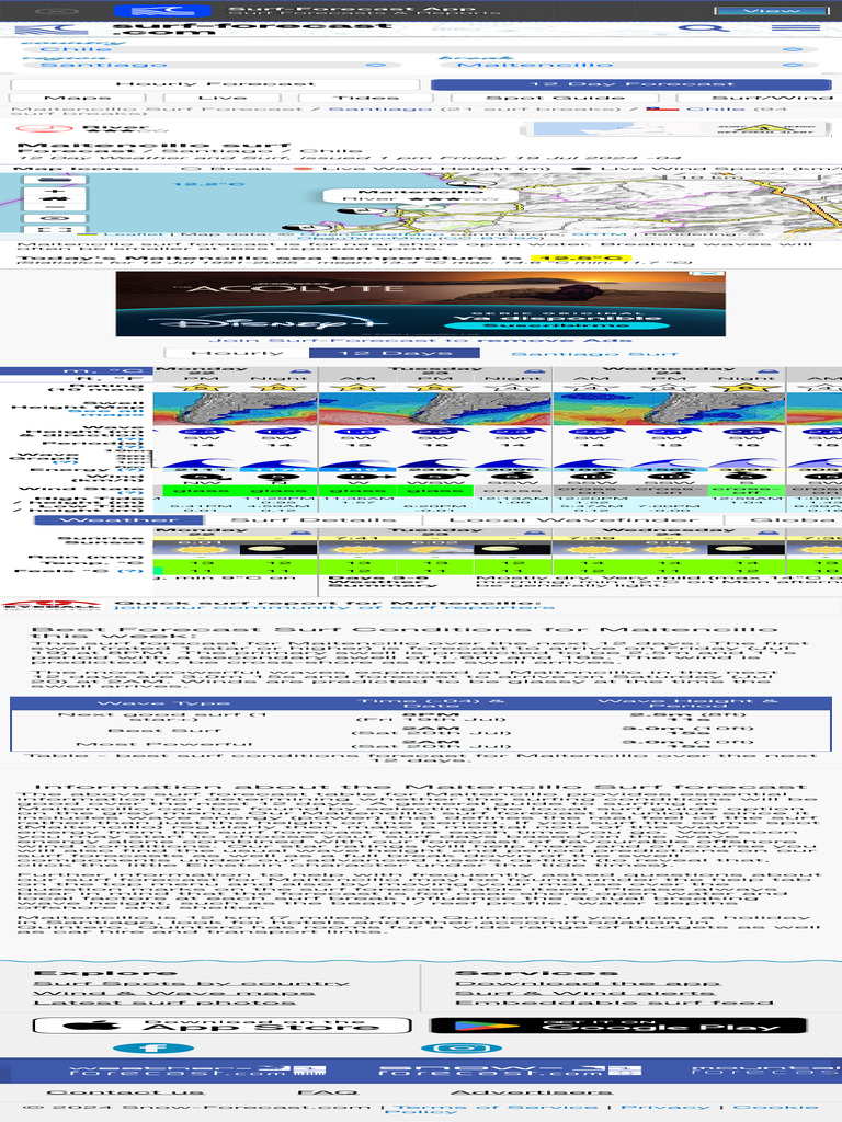 Maitencillo Surf Forecast Guide | PDF | Weather Forecasting | Oceanography