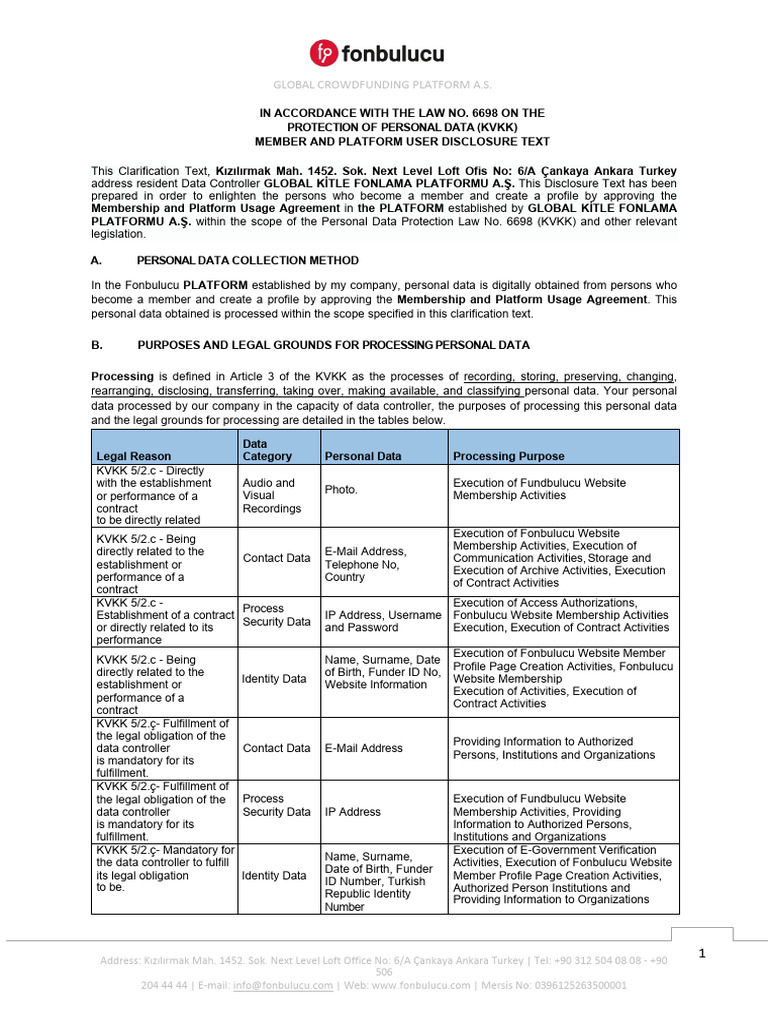 Member and Platform User Disclosure Text | PDF