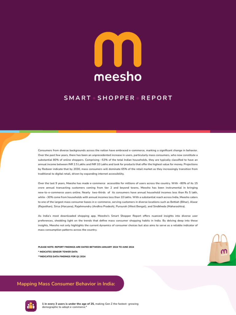Meesho Smart Shopper Insights 2024 | PDF | E Commerce | Retail