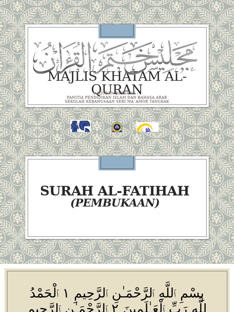 SLIDE SURAH KHATAM | PDF