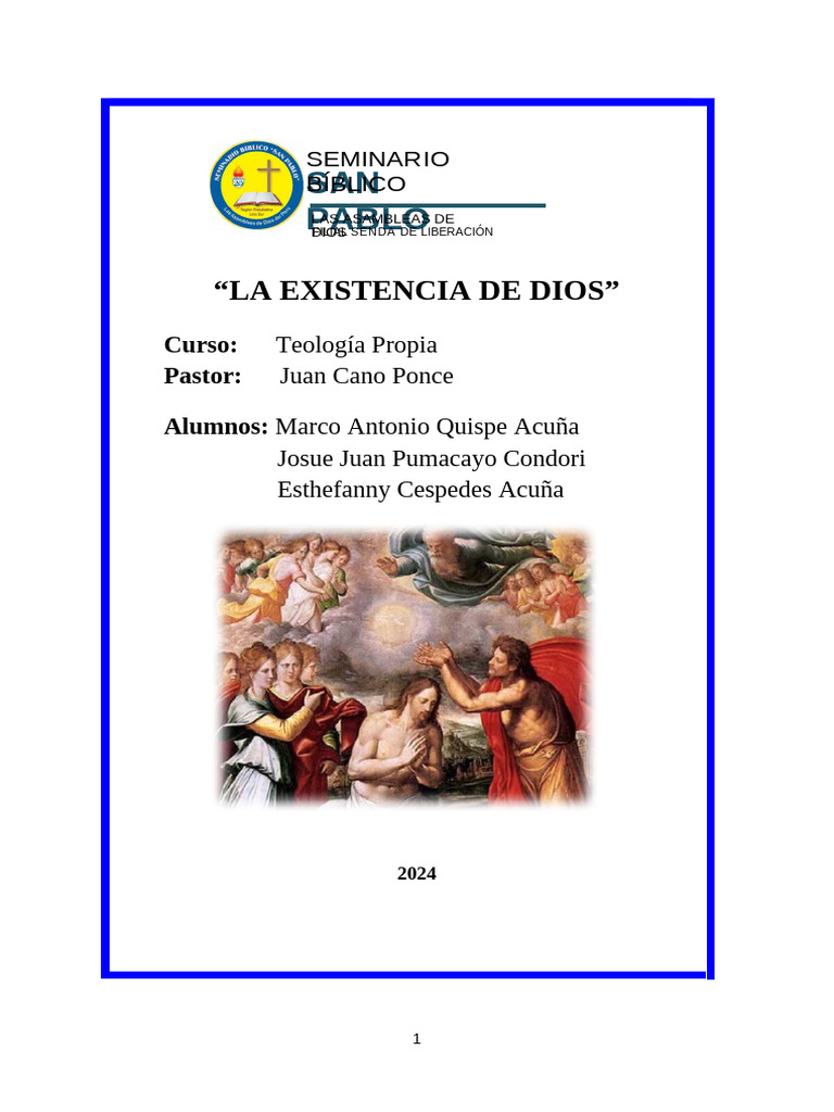 LA EXISTENCIA DE DIOS | PDF