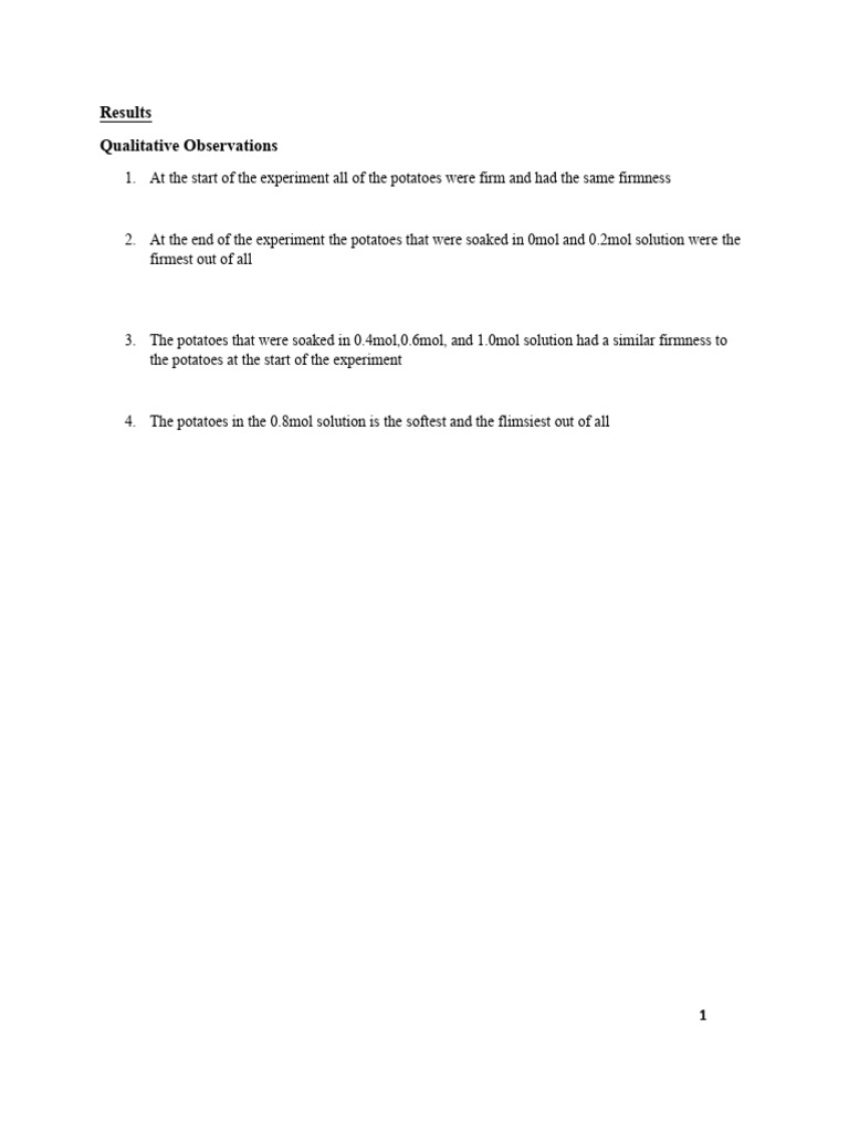 Osmosis Data Analysis Practise | PDF