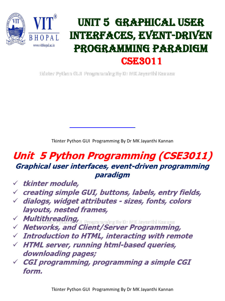 Unit5graphicaluserinterfaceseventdrivenprogrammingparadigm Pdf 