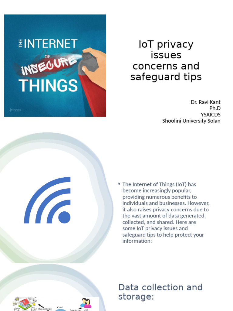 IoT Privacy Issues Concerns and Safeguard Tips | PDF