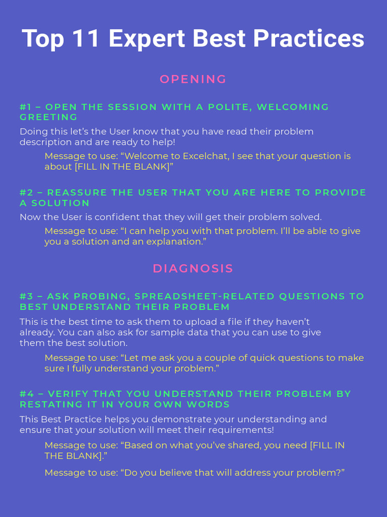 Expert Best Practices | PDF