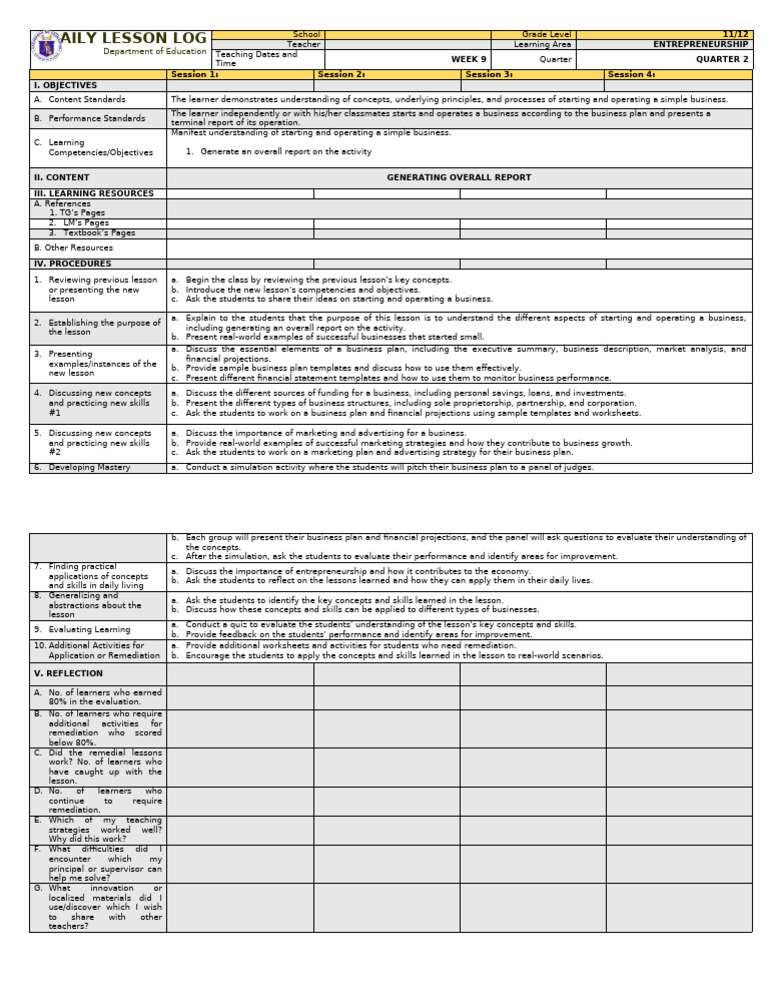 Entrep Q2 Week9 | PDF
