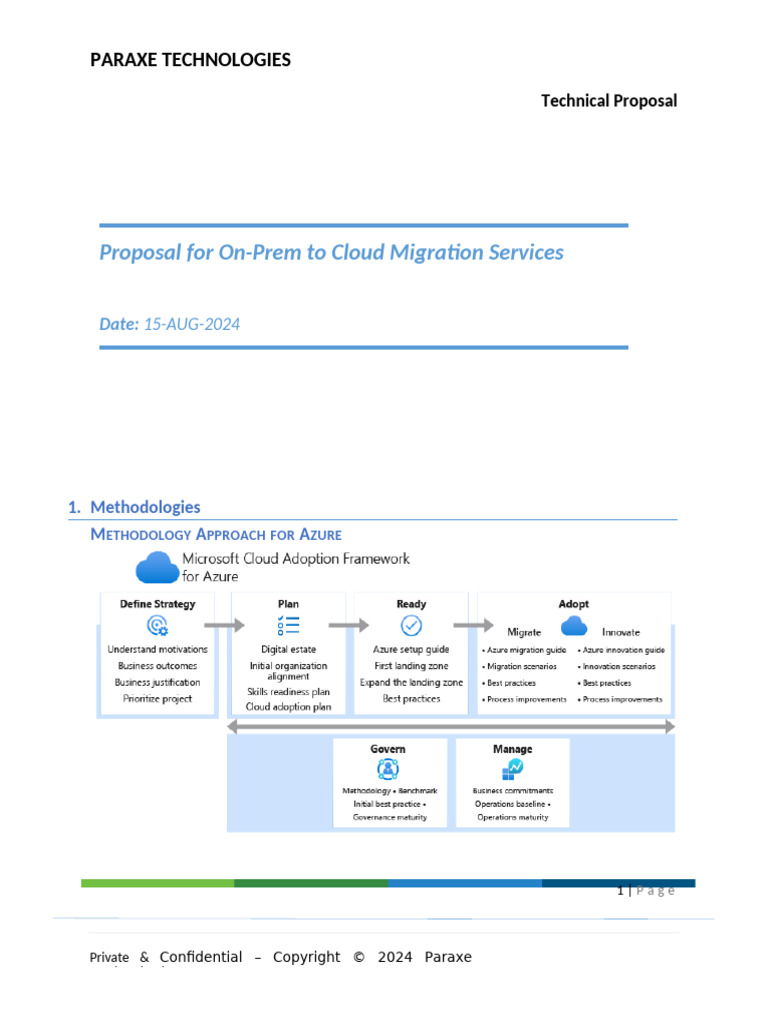 Proposal - Cloud Migration - v1.0 | PDF | Microsoft Azure | Computers