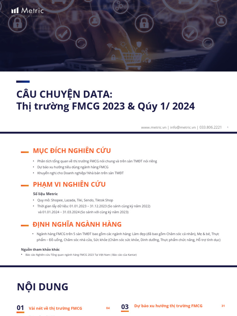 TH TR NG FMCG 2023 Q y 1 2024 Metric VN 1720934630 | PDF