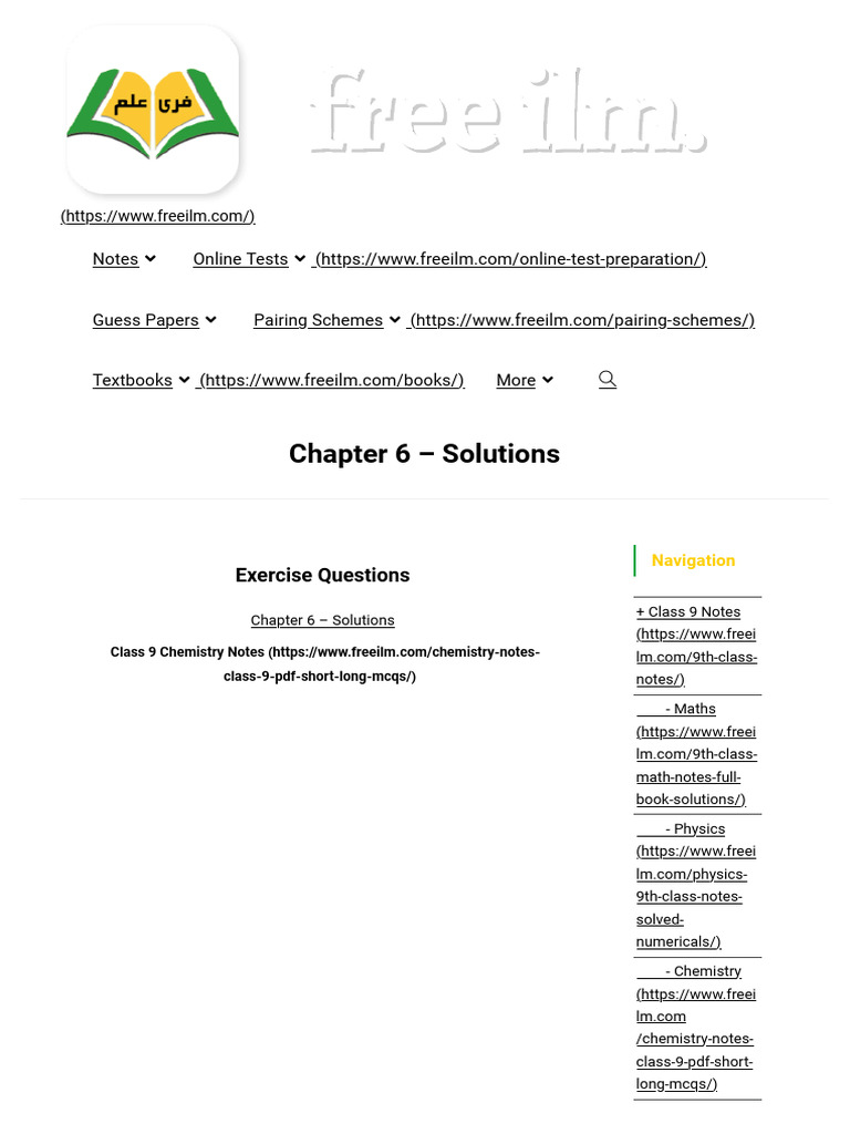 Chapter 6 - Solutions | PDF