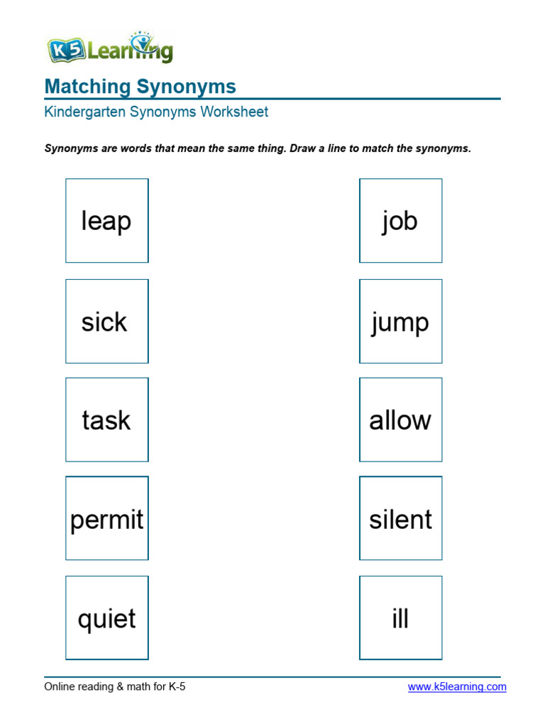 Matching Synonyms | PDF