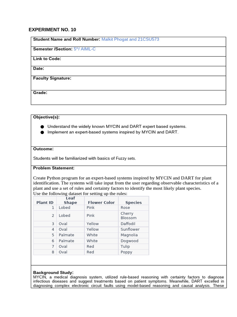 Experiment No 10 | PDF