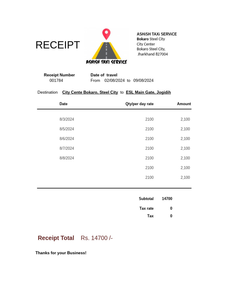 Taxi-cab-receipt-template-excel | PDF
