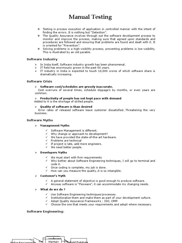 Manual Testing | PDF