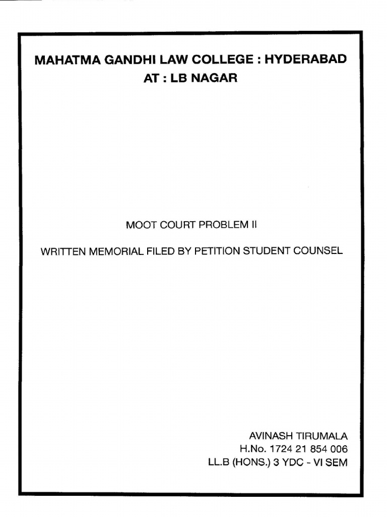 Moot Memorial 2 | PDF