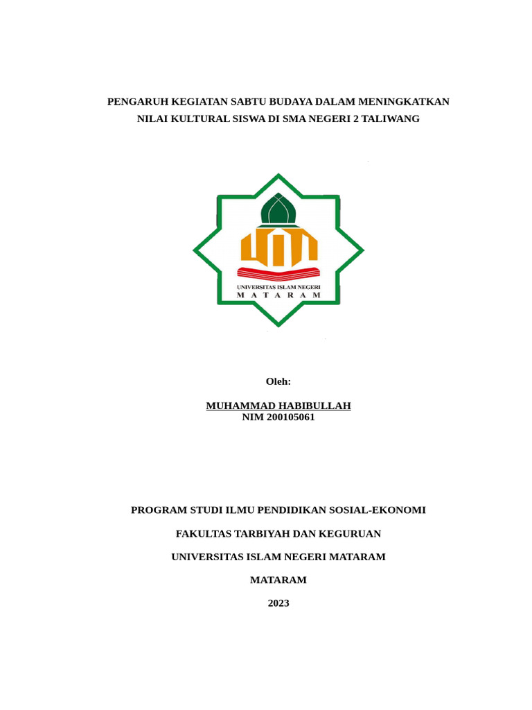 Proposal Habib | PDF