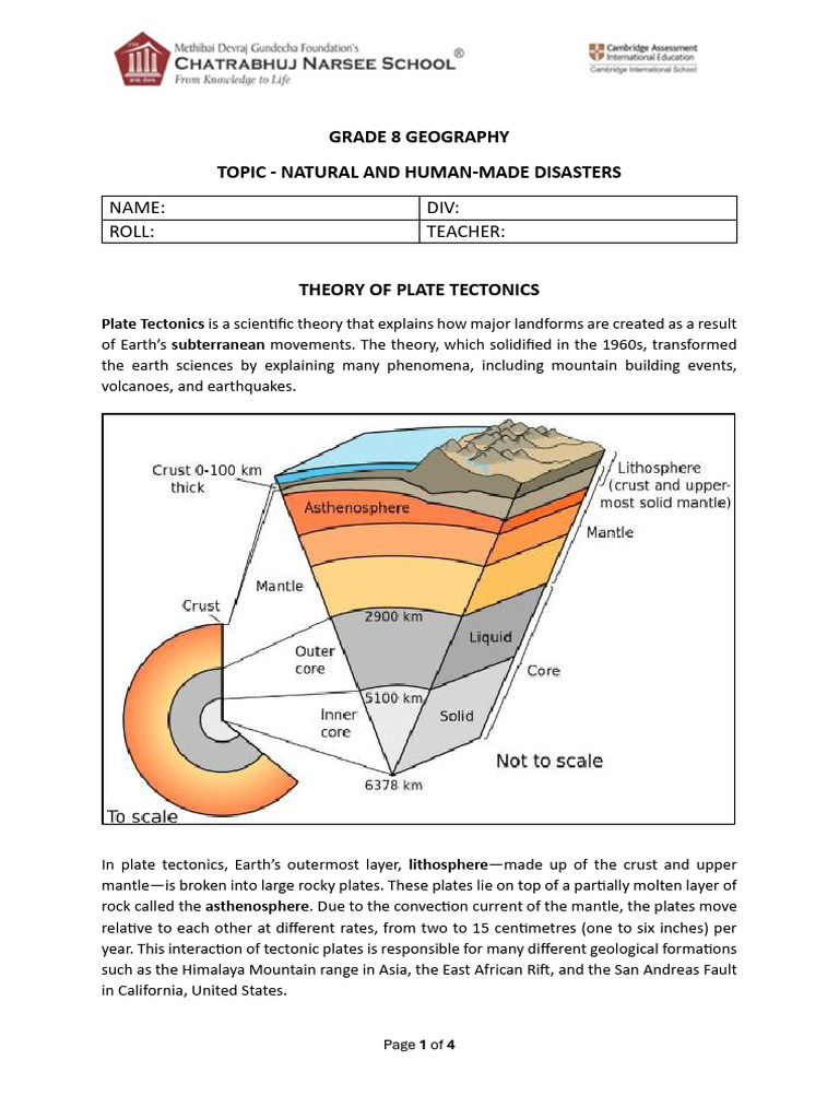 Grade8 PlateTectonics Handout | PDF