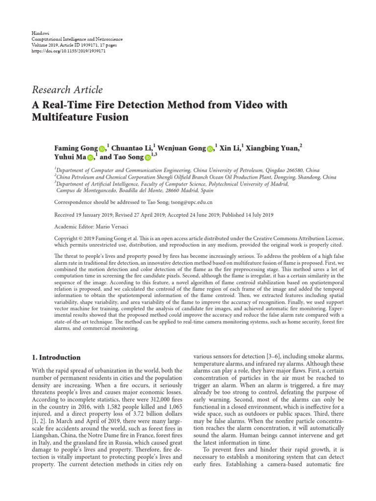 A Real-Time Fire Detection Method From Video With | PDF
