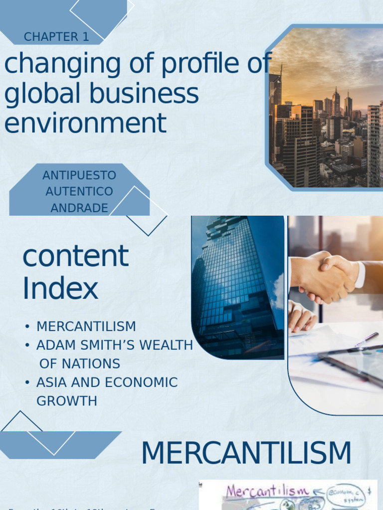 Chapter 1 Changing of Profile of Global Business Environment | PDF