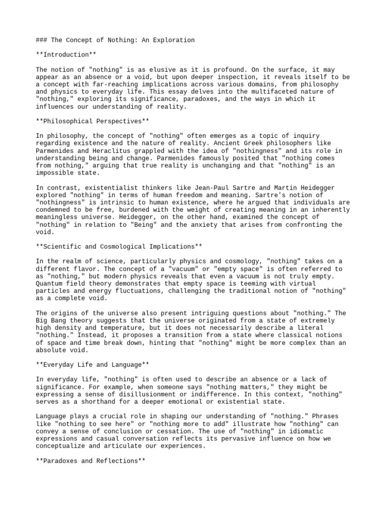 Nothing | PDF
