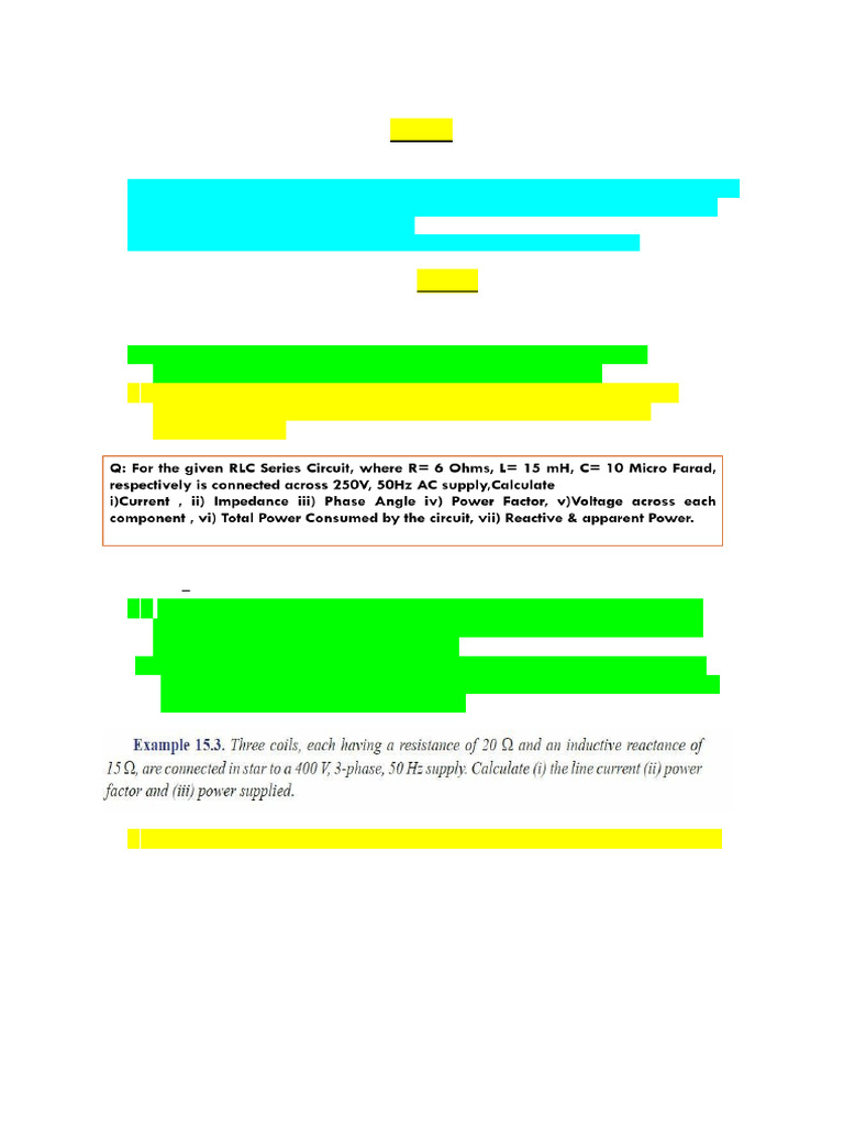 BEE Question Bank NEW | PDF