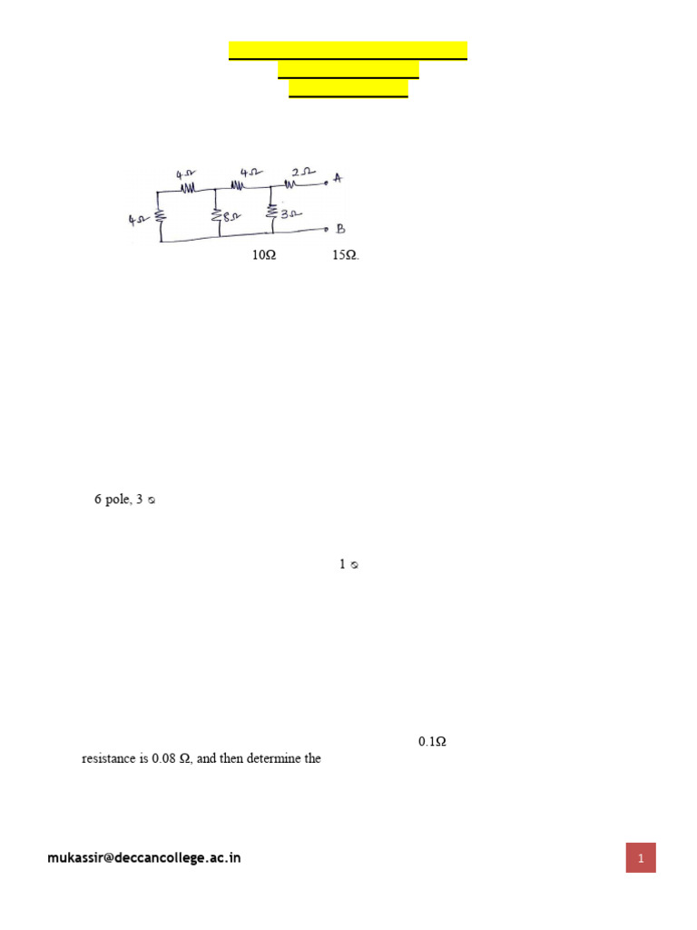 BEE Question Bank With Answers | PDF | Electrical Impedance | Teaching ...