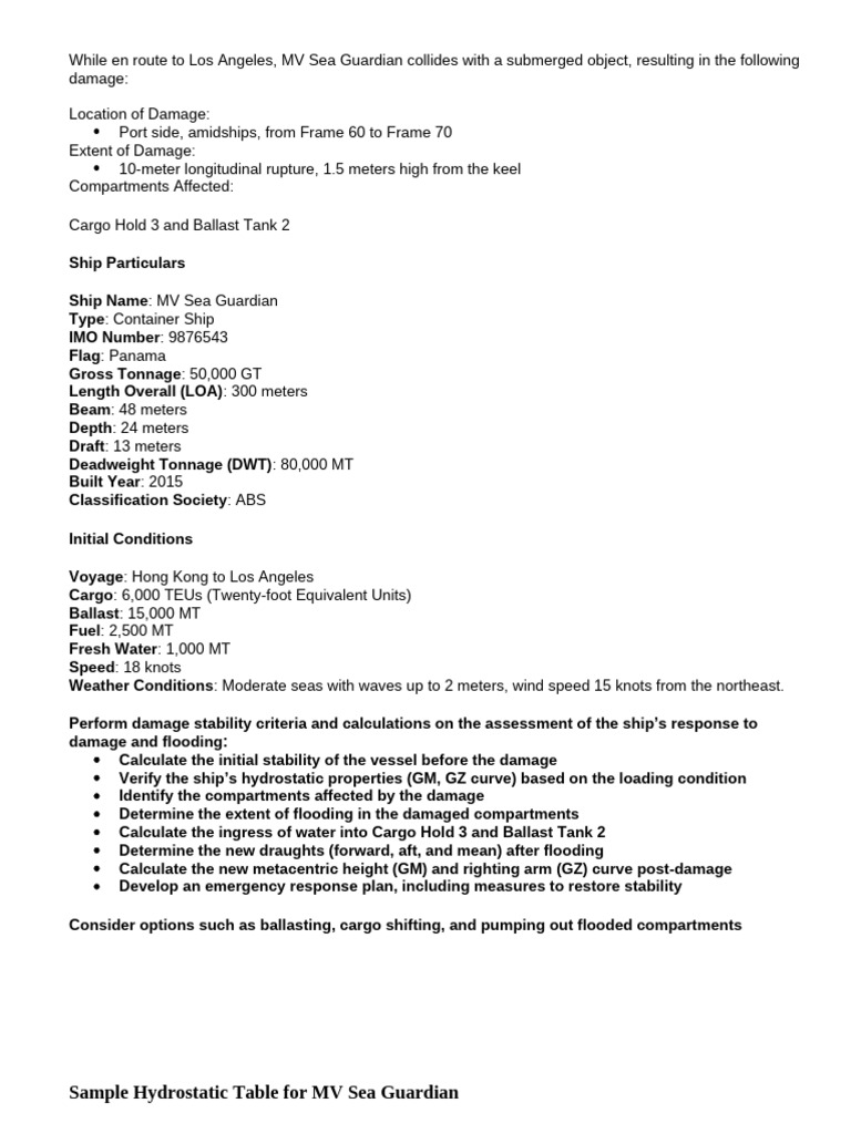 Calculation Exercise No 1 | PDF