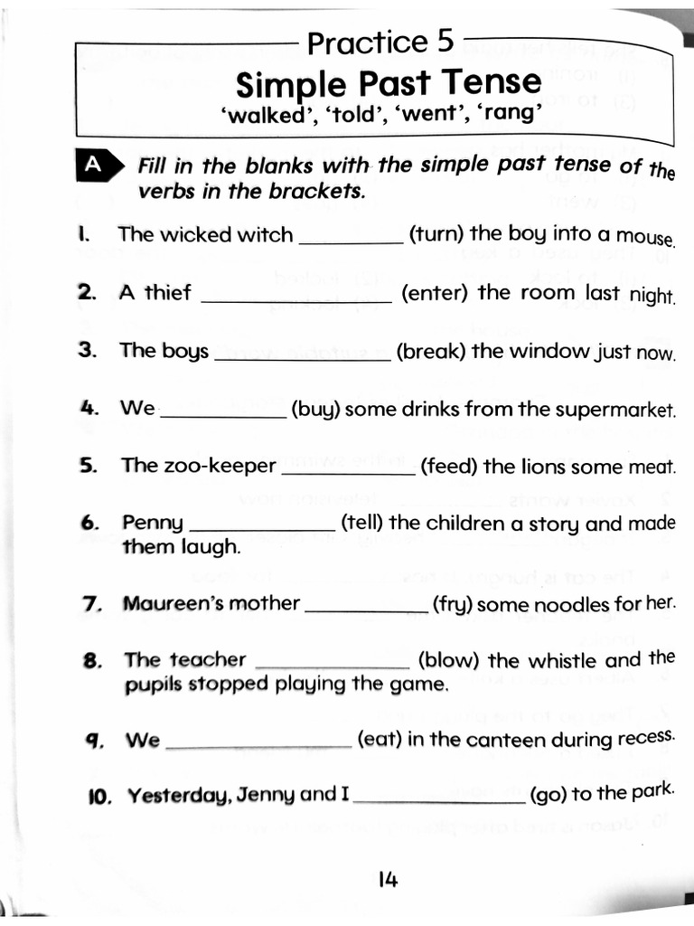 Improve Yr Grammer Pratice 5 Past Tense | PDF