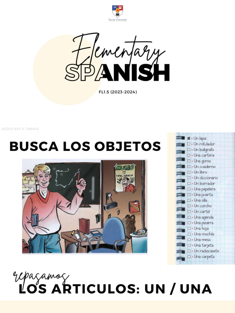 5 Classroom Objects | PDF