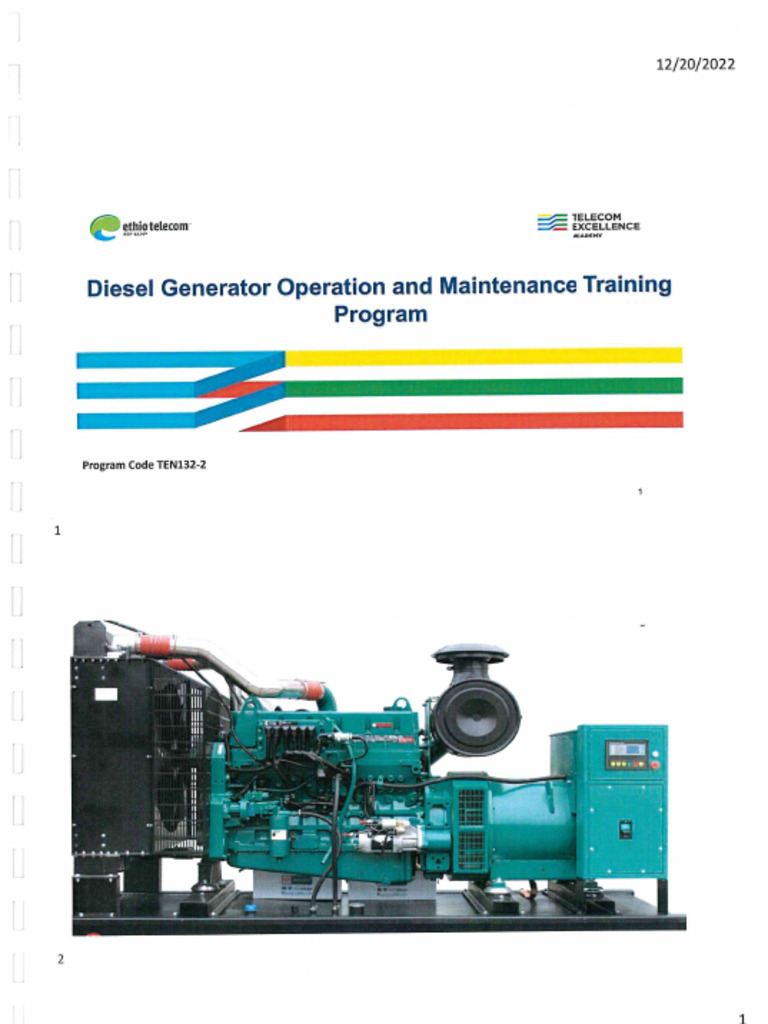 Diesel Generator Operation & Maintenance | PDF