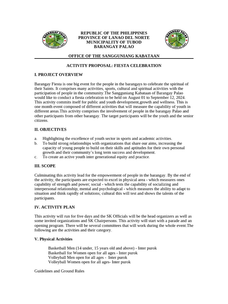 Activity Proposal | PDF