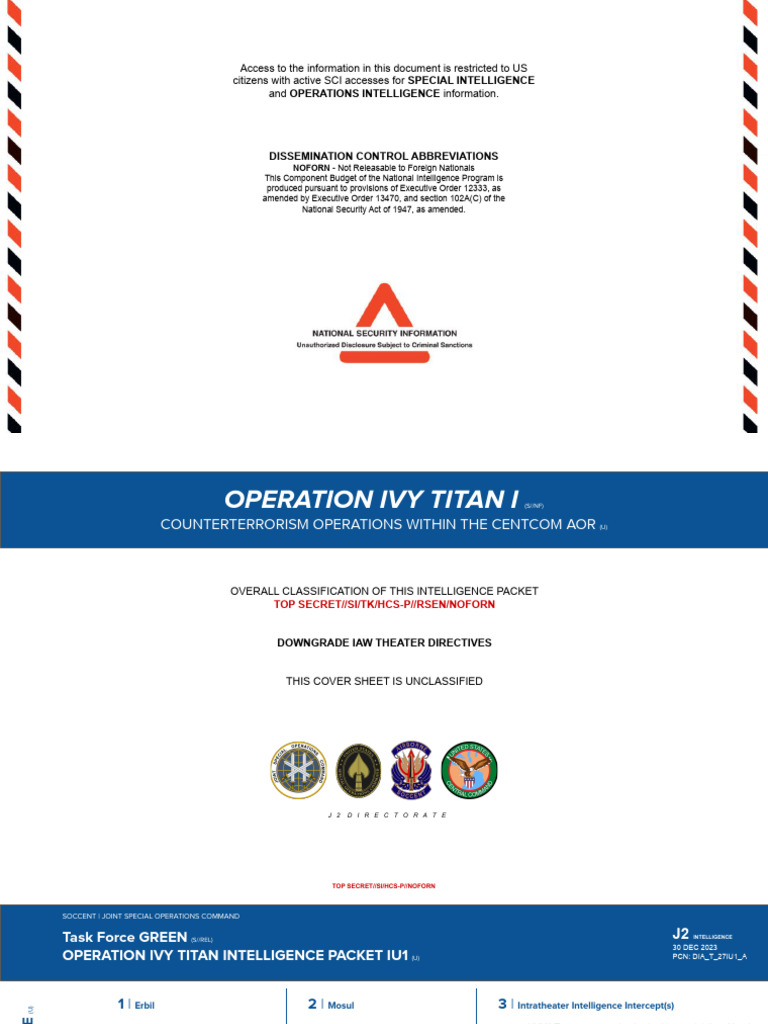 OP Ivy Titan Intelligence Packet IU1 | PDF