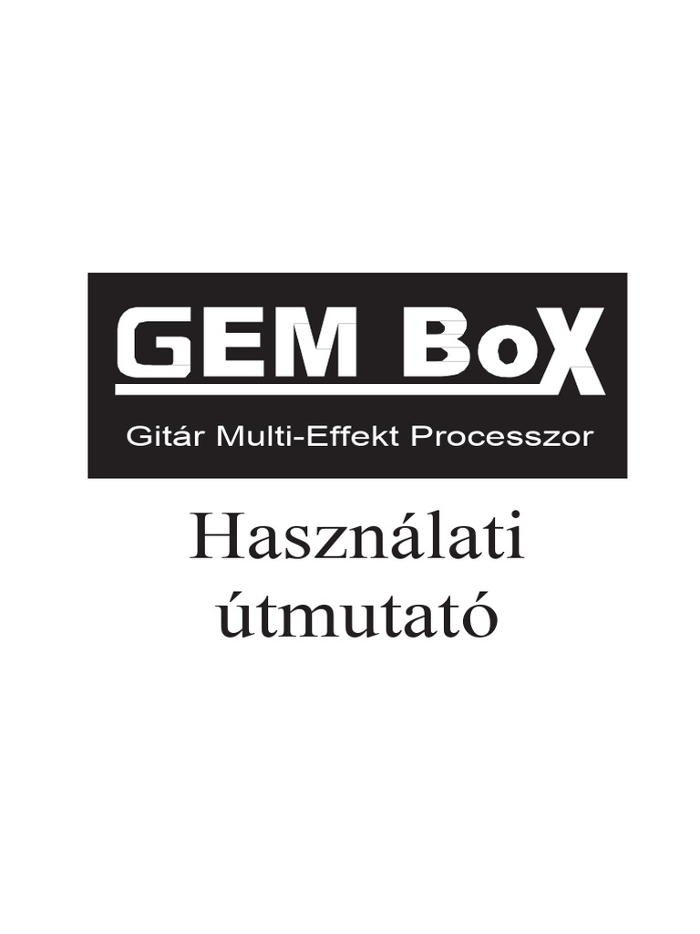Manual GEM Box Hun | PDF