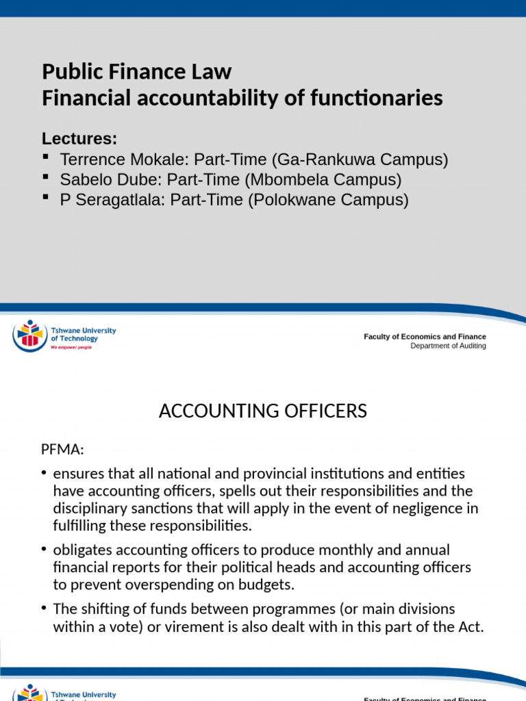 Lecture 5 PFMA Key Role Players | PDF | Business | Finance & Money ...