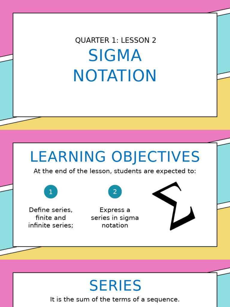 q1 2 Sigma Notation | PDF