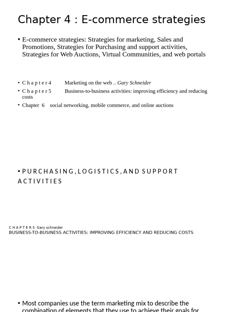 Chapter 4 Ecommerce Strategies Ver1 | PDF
