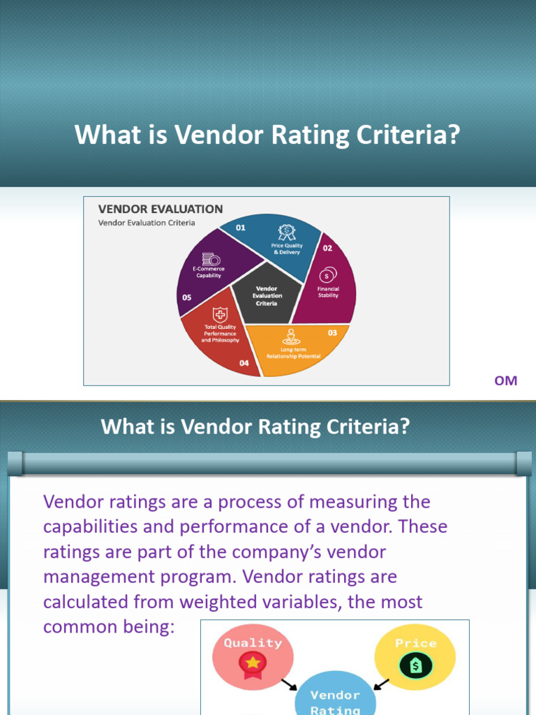 What Is Vendor Evaluation Criteria | PDF | Prices | Pricing