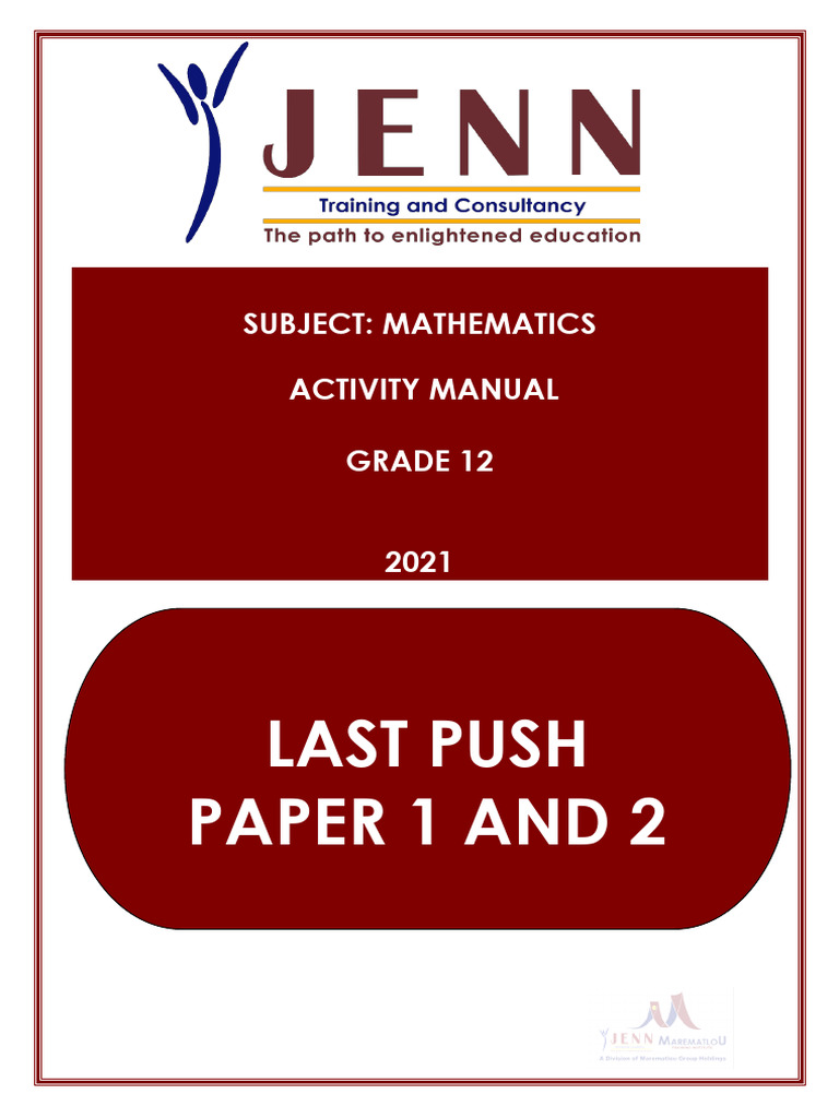 Jenn-Last Push - Mathematics 2021 | PDF